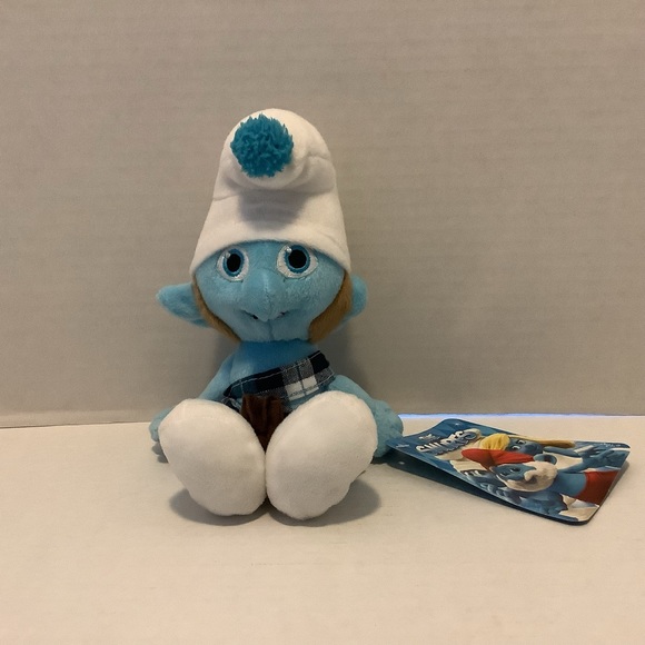 Kellytoy | Toys | The Smurfs Blue White Brown Wearing Kilt Smurf Plush ...
